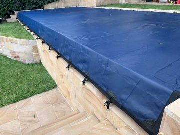 Winter Leaf Cover for Glass Wall Infinity Pool - Just Covers